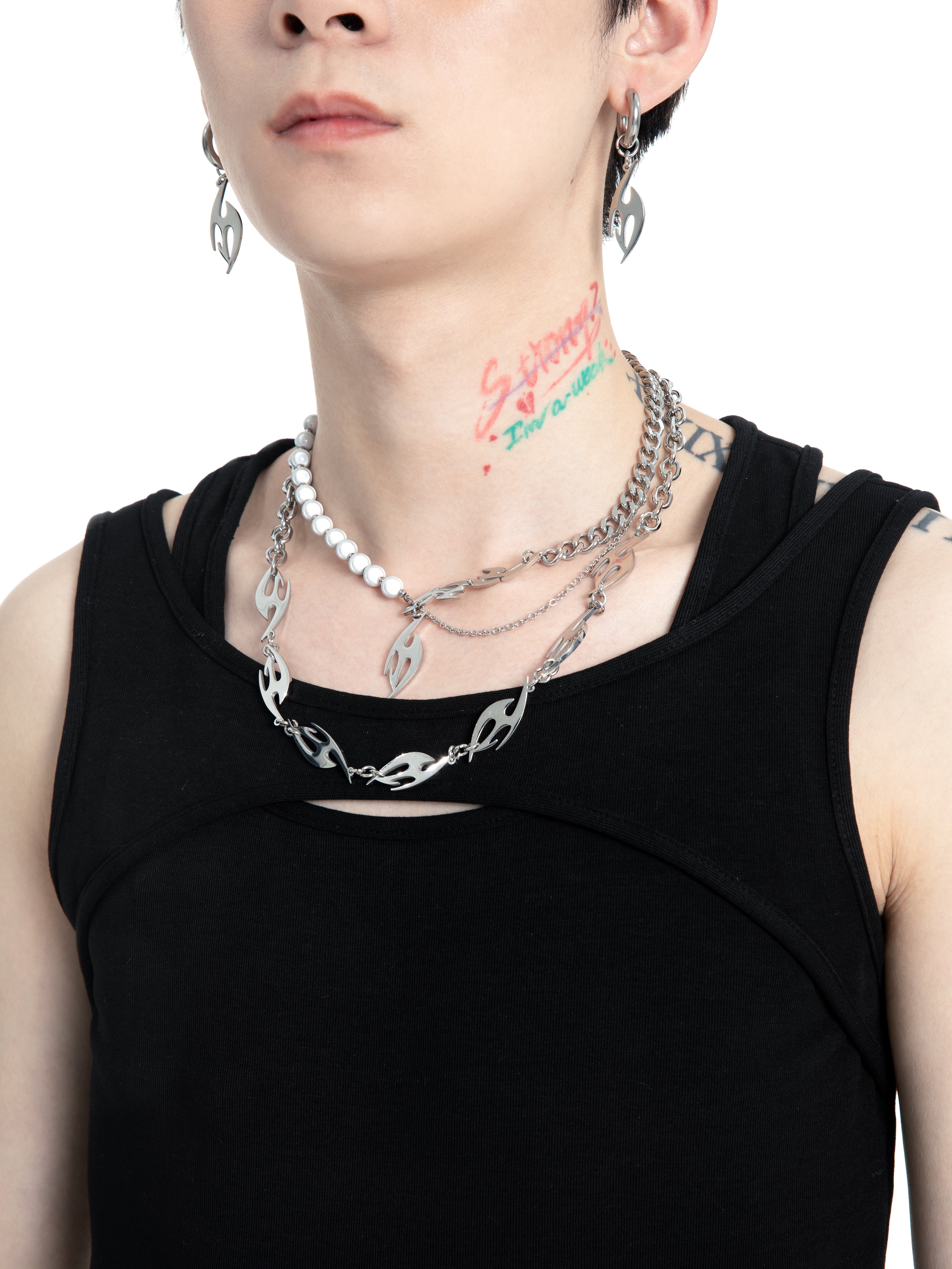 Fervooor Blade Shadow chunky hoop earrings