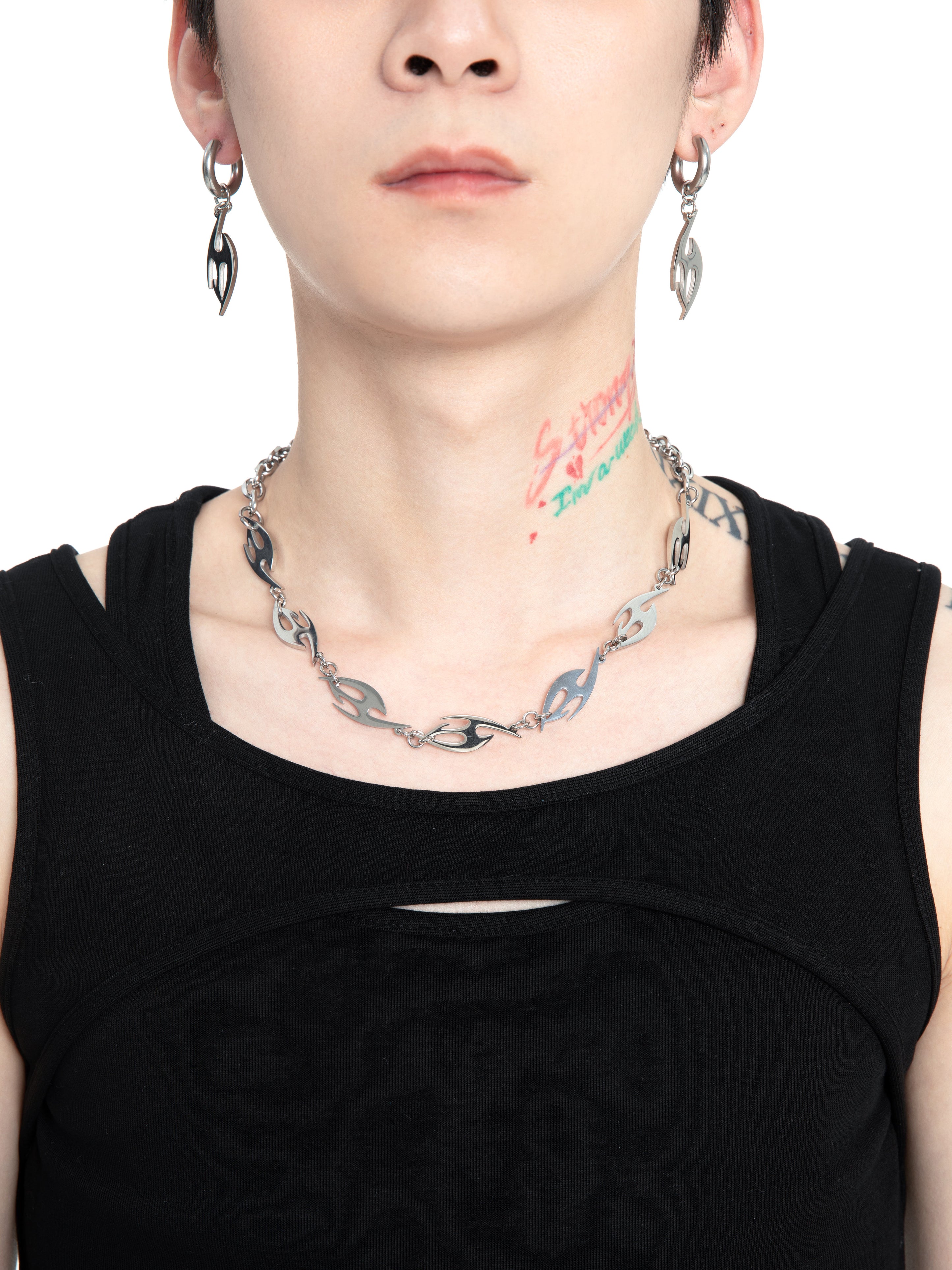 Fervooor Blade Shadow chunky hoop earrings