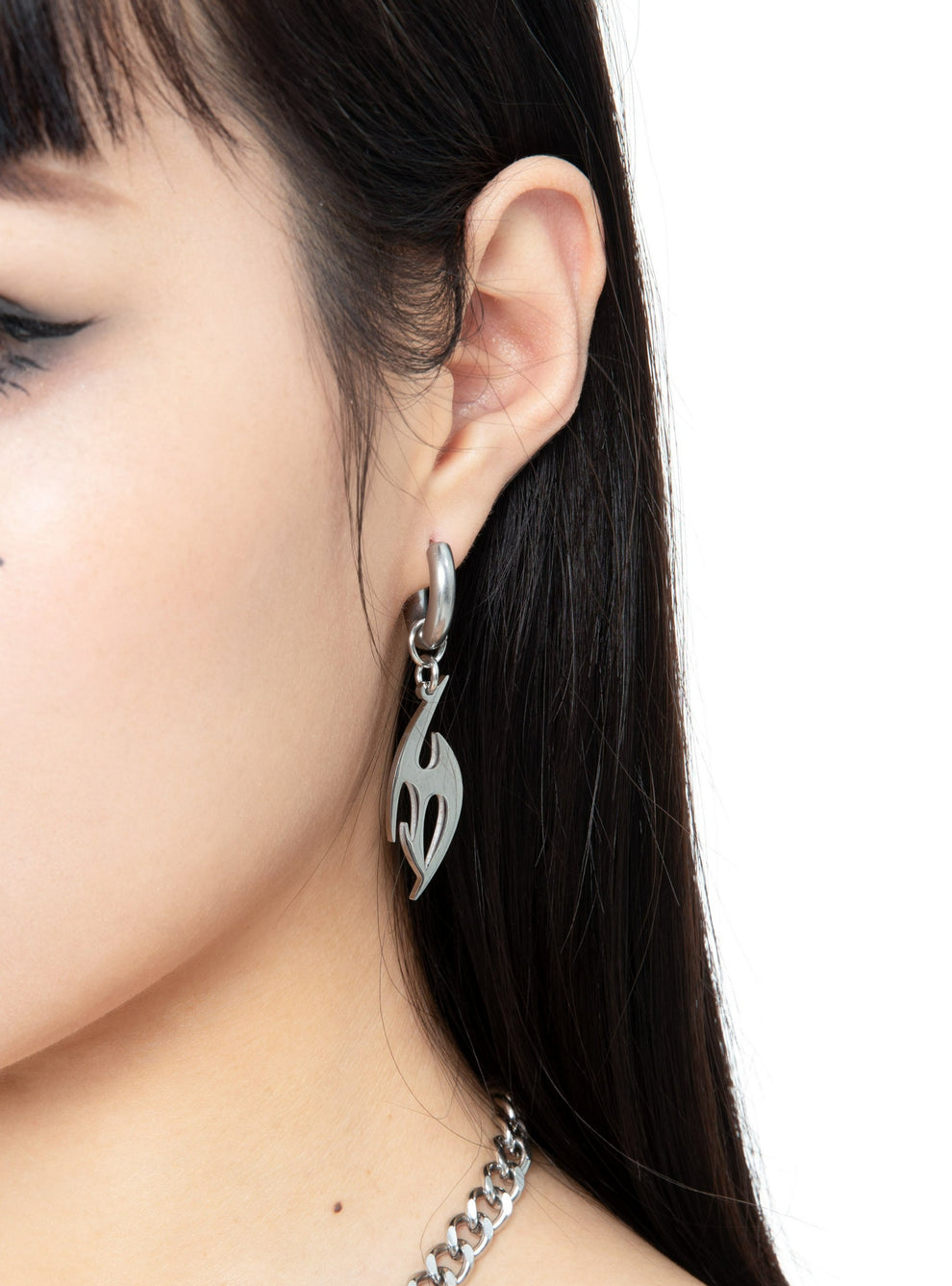 Fervooor Blade Shadow chunky hoop earrings
